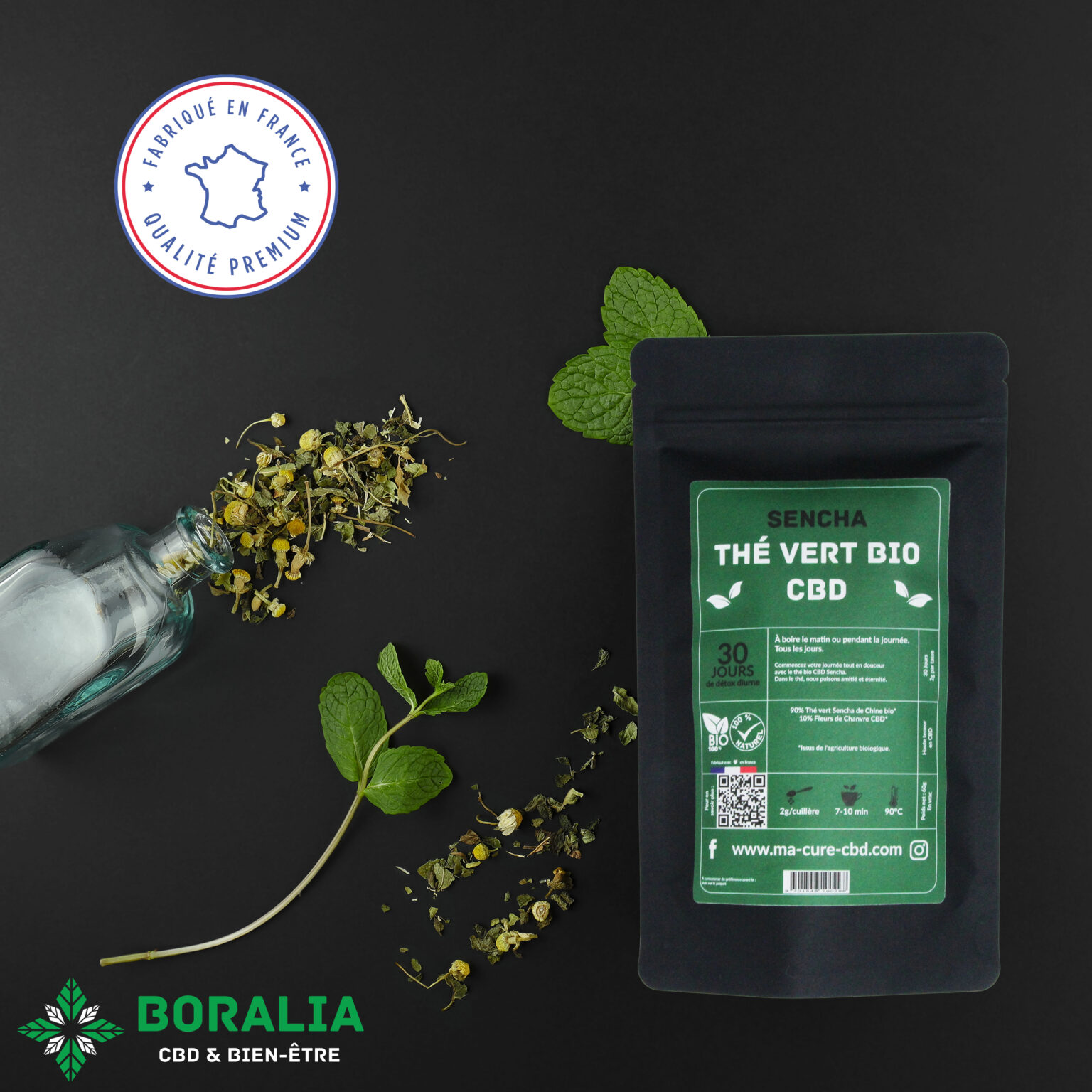 Thé & Infusions CBD - Boralia - CBD Shop Paris 15