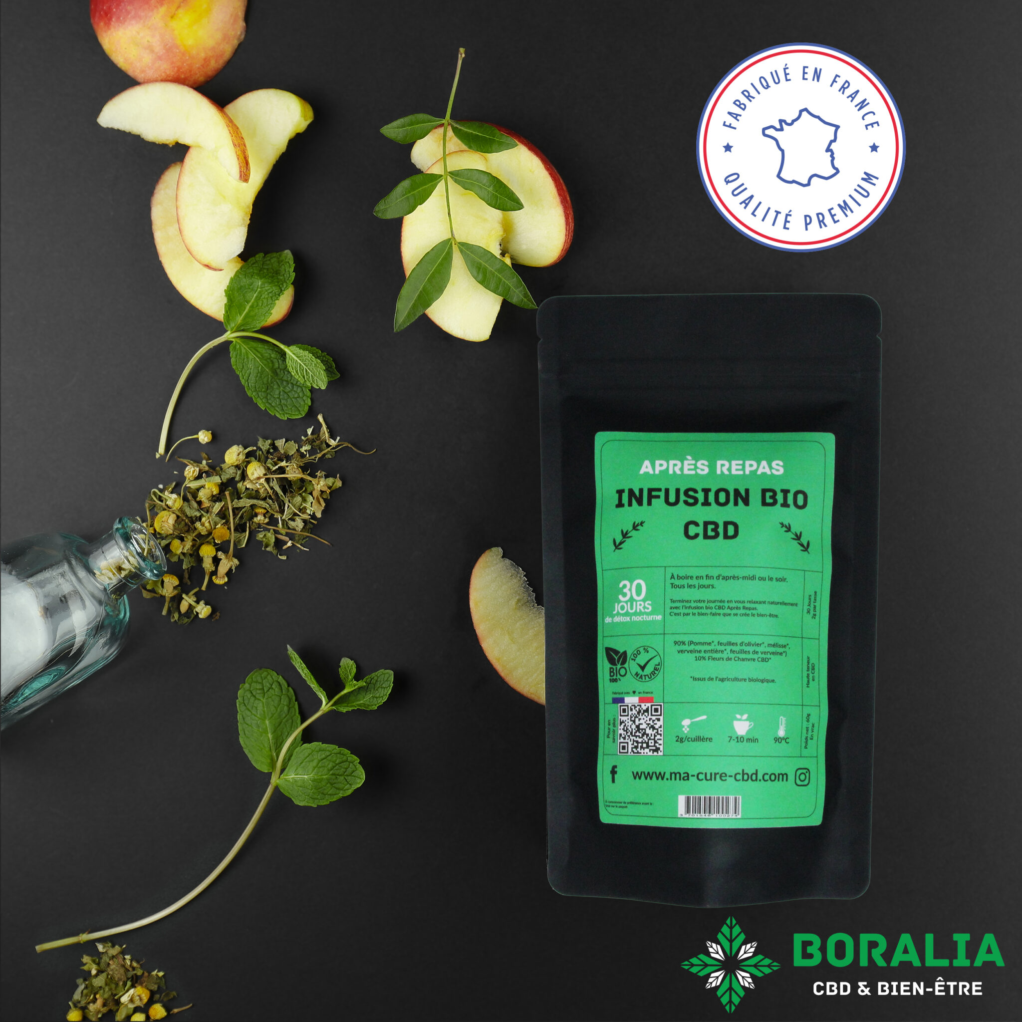 Thé & Infusions CBD - Boralia - CBD Shop Paris 15