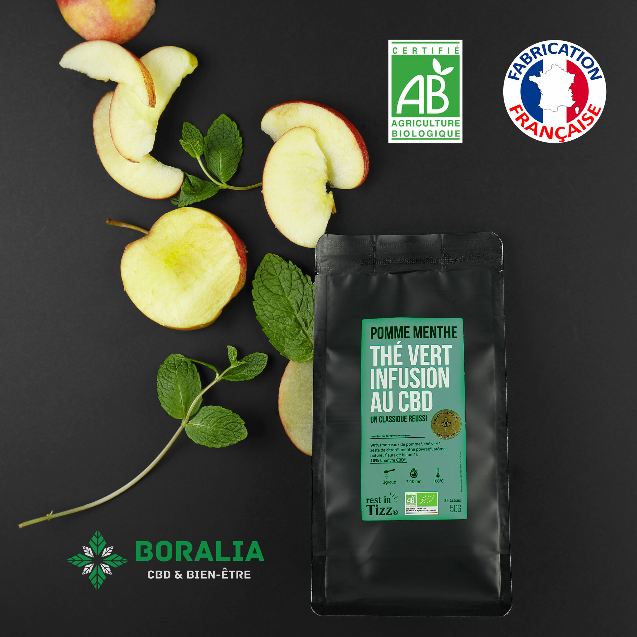 Thé & Infusions CBD - Boralia - CBD Shop Paris 15